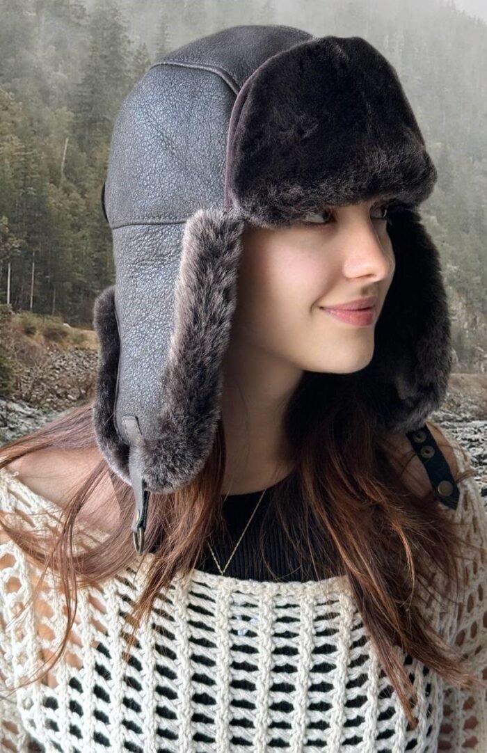 Genuine Sheepskin Hat - Real Leather Cap for Men & Women